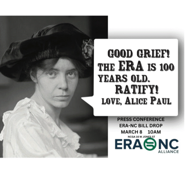 Press Release New Nc Ratification Bill Equal Rights Amendment North